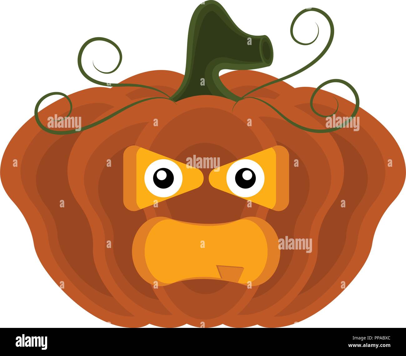 Angry halloween pumpkin cartoon character Stock Vector Image & Art - Alamy