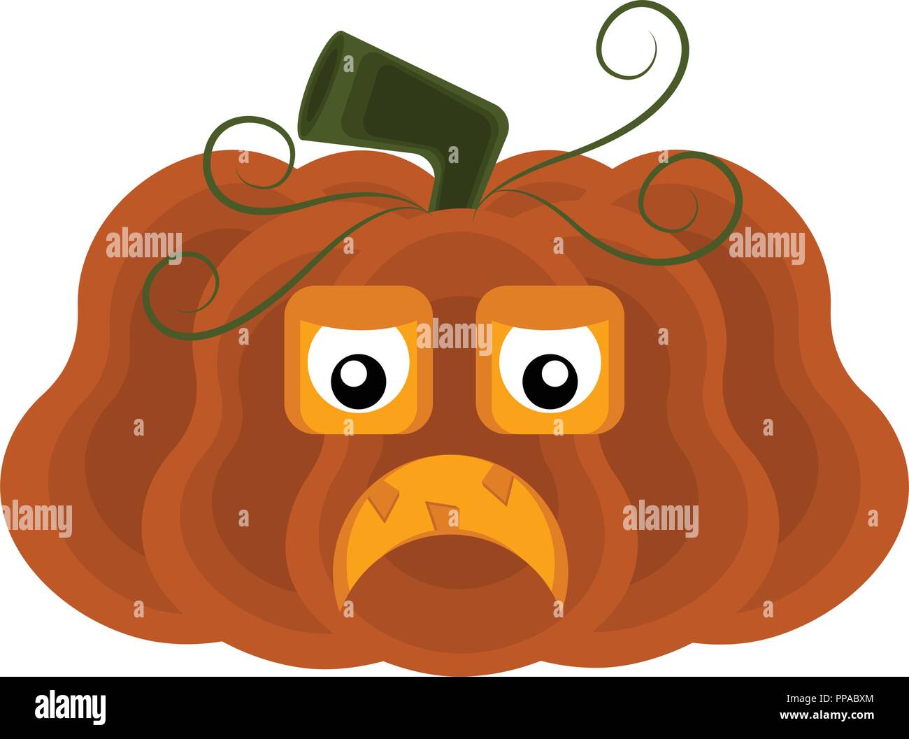 Sad pumpkin Stock Vector Images - Alamy