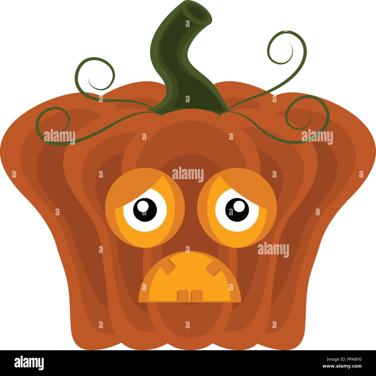 Sad pumpkin Stock Vector Images - Alamy