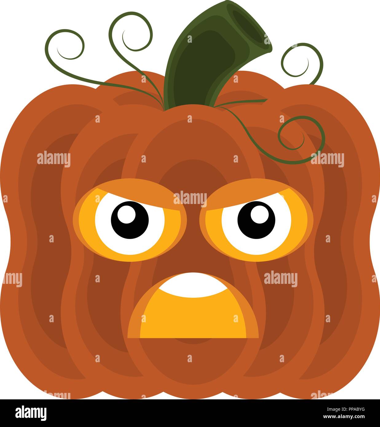 Angry halloween pumpkin cartoon character Stock Vector Image & Art - Alamy