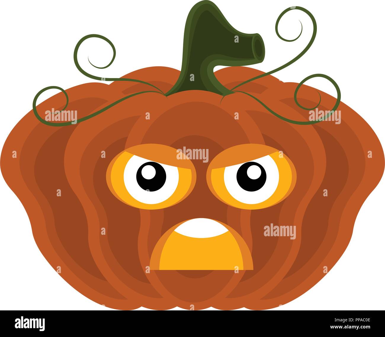 Angry halloween pumpkin cartoon character Stock Vector Image & Art - Alamy