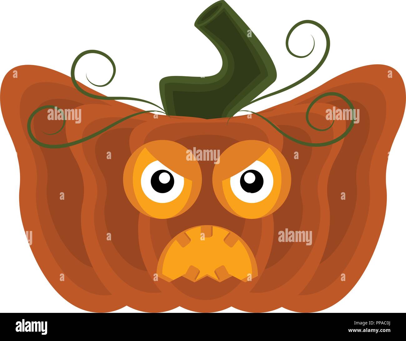 Angry halloween pumpkin cartoon character Stock Vector Image & Art - Alamy