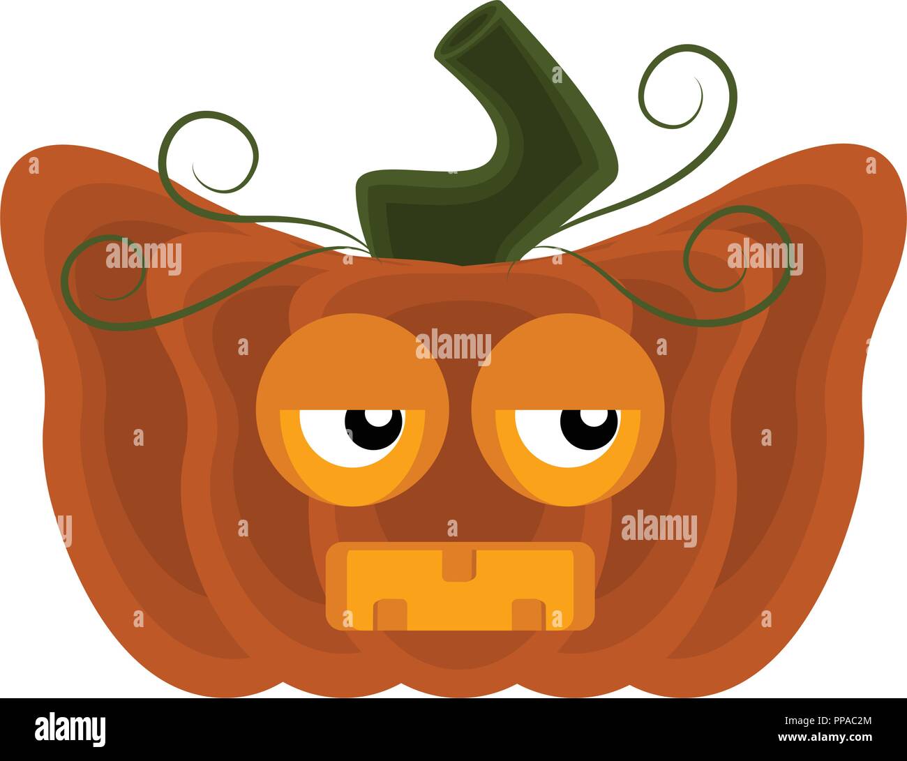 Disgusted halloween pumpkin cartoon character Stock Vector Image & Art ...