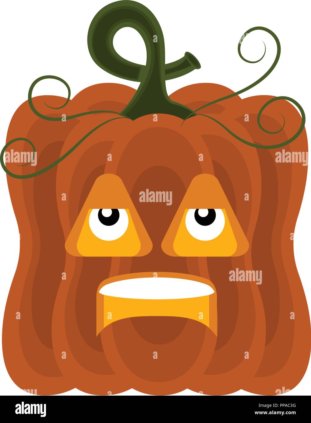 Sad pumpkin Stock Vector Images - Alamy