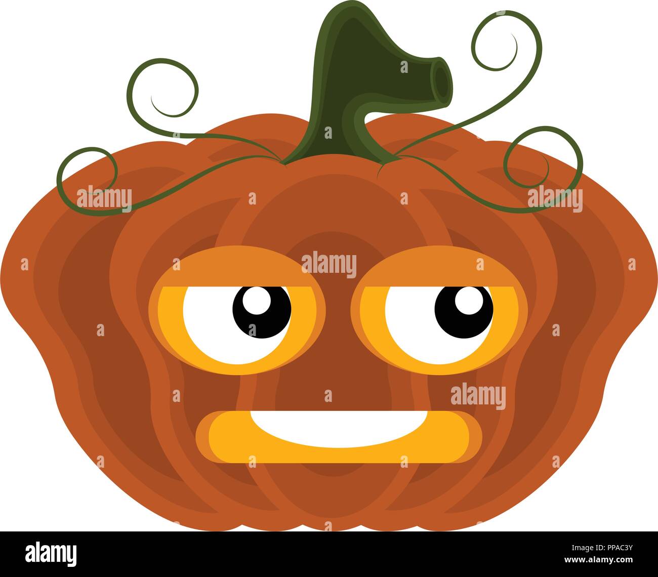 Disgusted halloween pumpkin cartoon character Stock Vector Image & Art ...