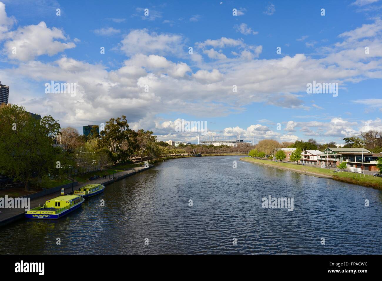 Yarra river from Princess Bridge, Melbourne VIC, Australia Stock Photo ...