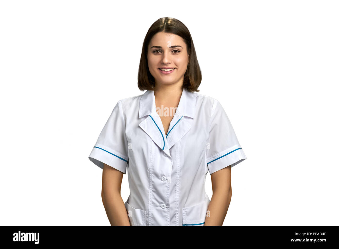 Portrait of beautiful female doctor Stock Photo - Alamy