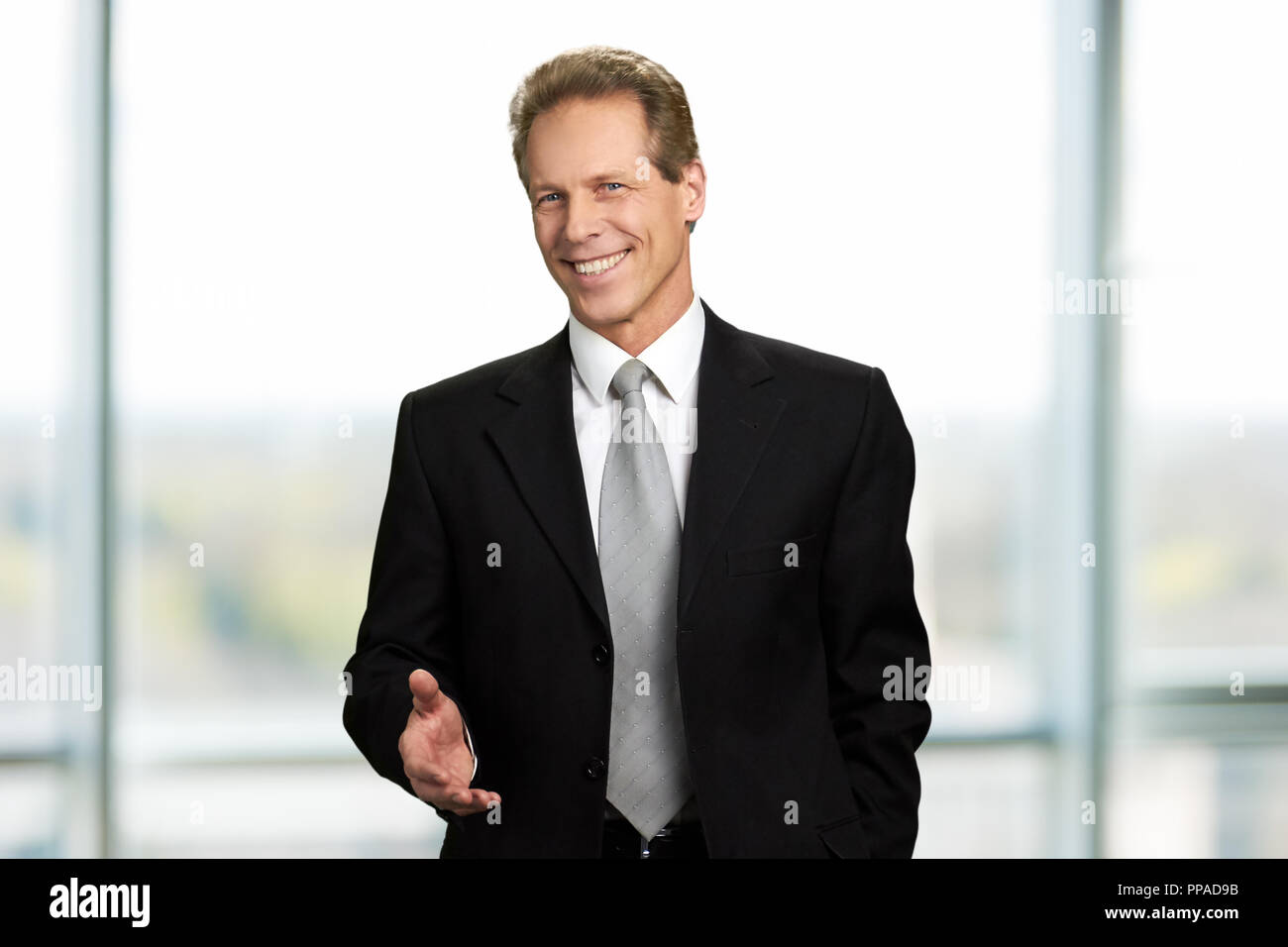 Portrait successful businessman looking out hi-res stock photography ...