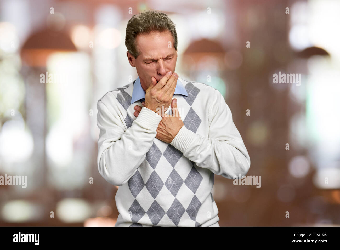 Sick man having severe infection Stock Photo - Alamy