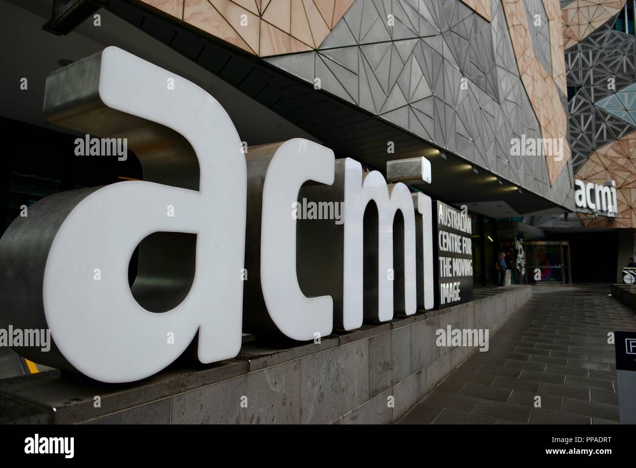 ACMI sign, Melbourne VIC, Australia Stock Photo - Alamy