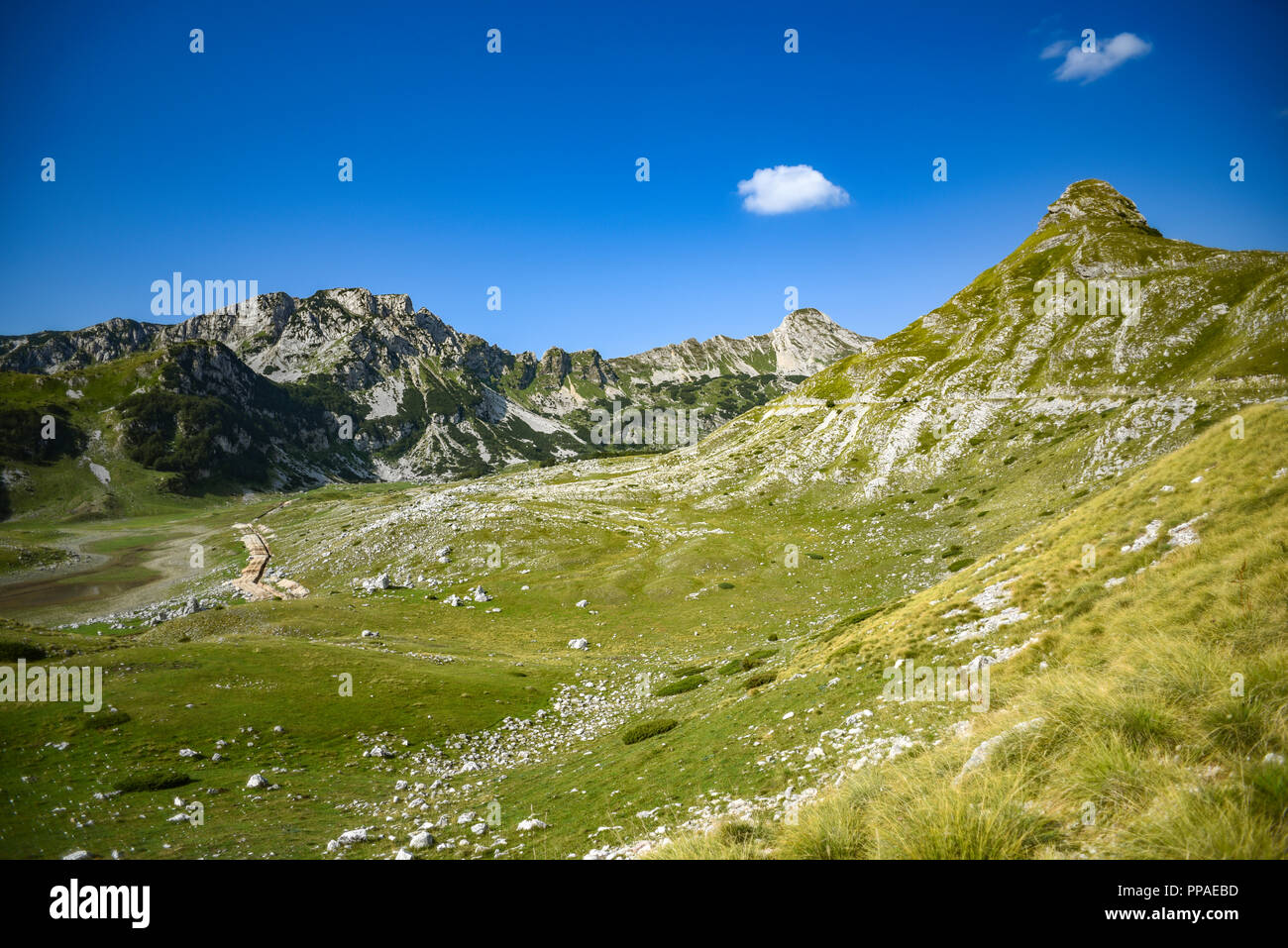 National Park Durmitor landscape. Mountains Durmitor in Montenegro ...