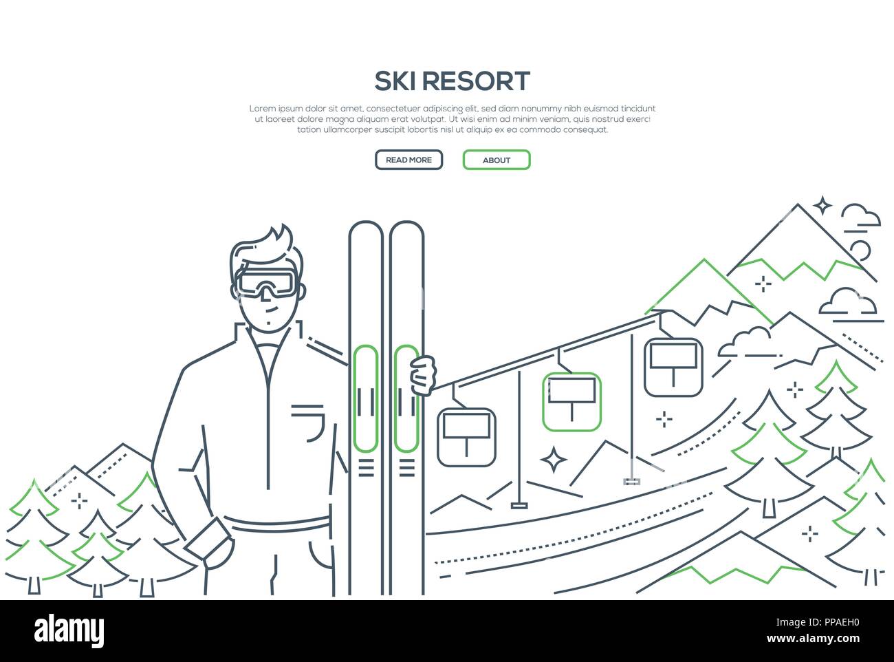 Modern mountain design Stock Vector Images - Alamy