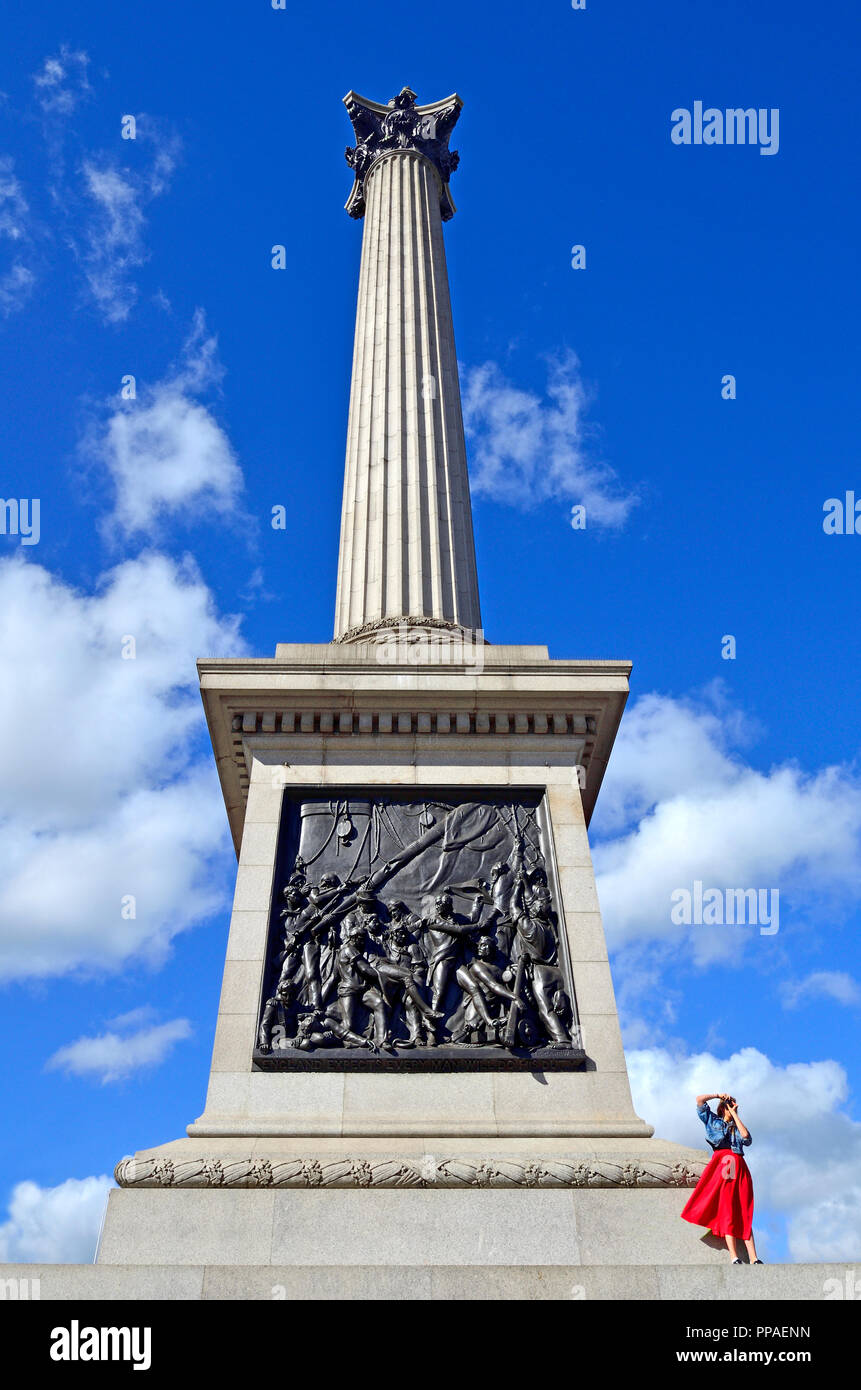 Nelson's Column, Trafalgar Square, London, England, UK Stock Photo - Alamy