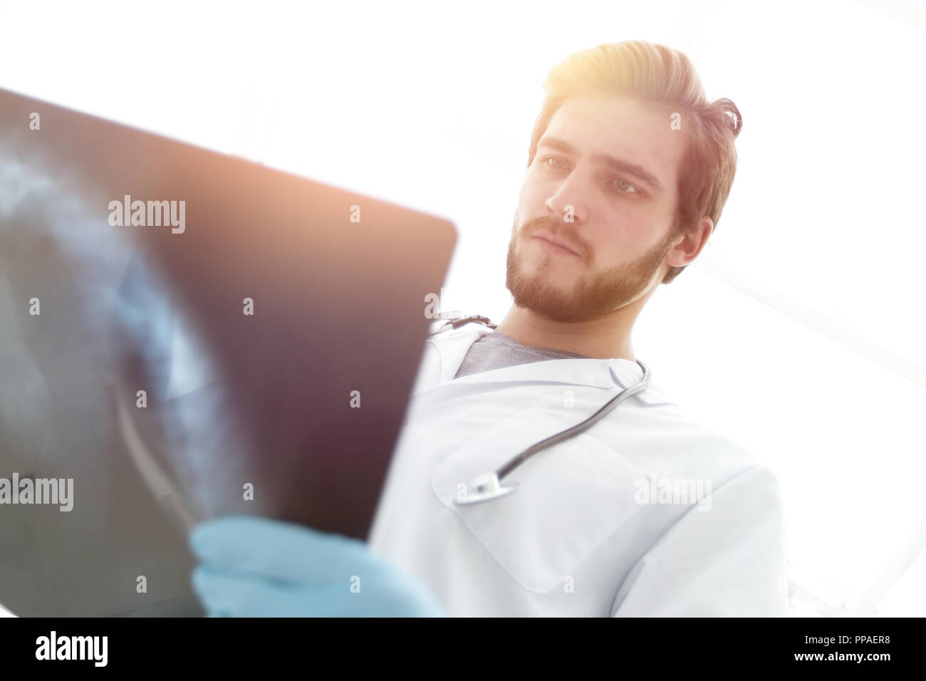 radiologist looking at the MRI scan results Stock Photo - Alamy