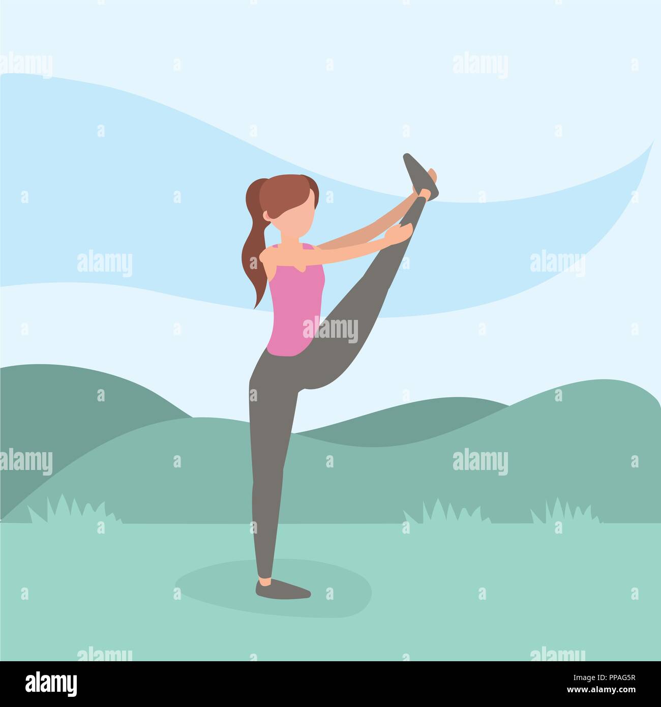 healthy woman lifestyle training sport Stock Vector Image & Art - Alamy