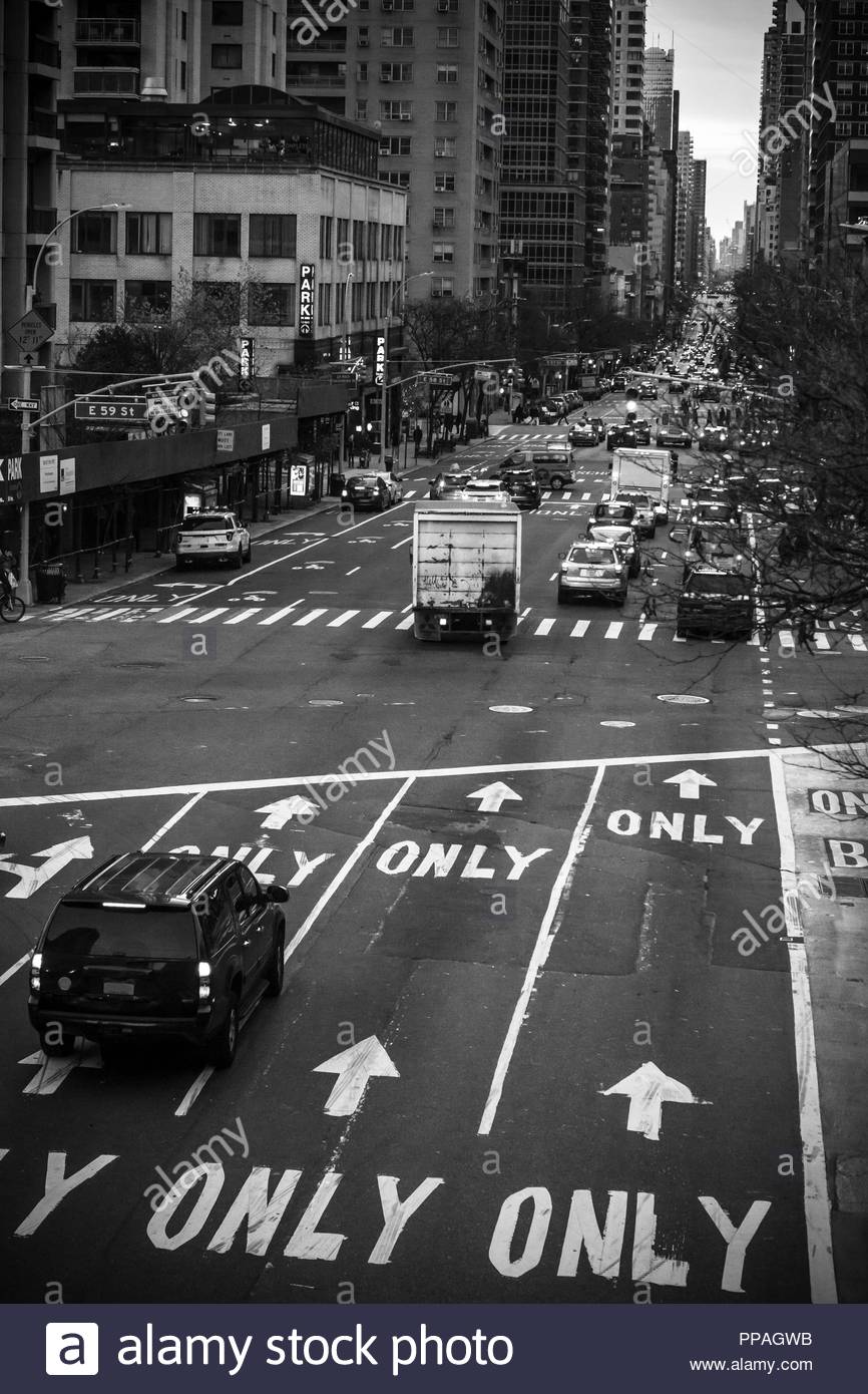 Traffic Lane Black and White Stock Photos & Images - Alamy