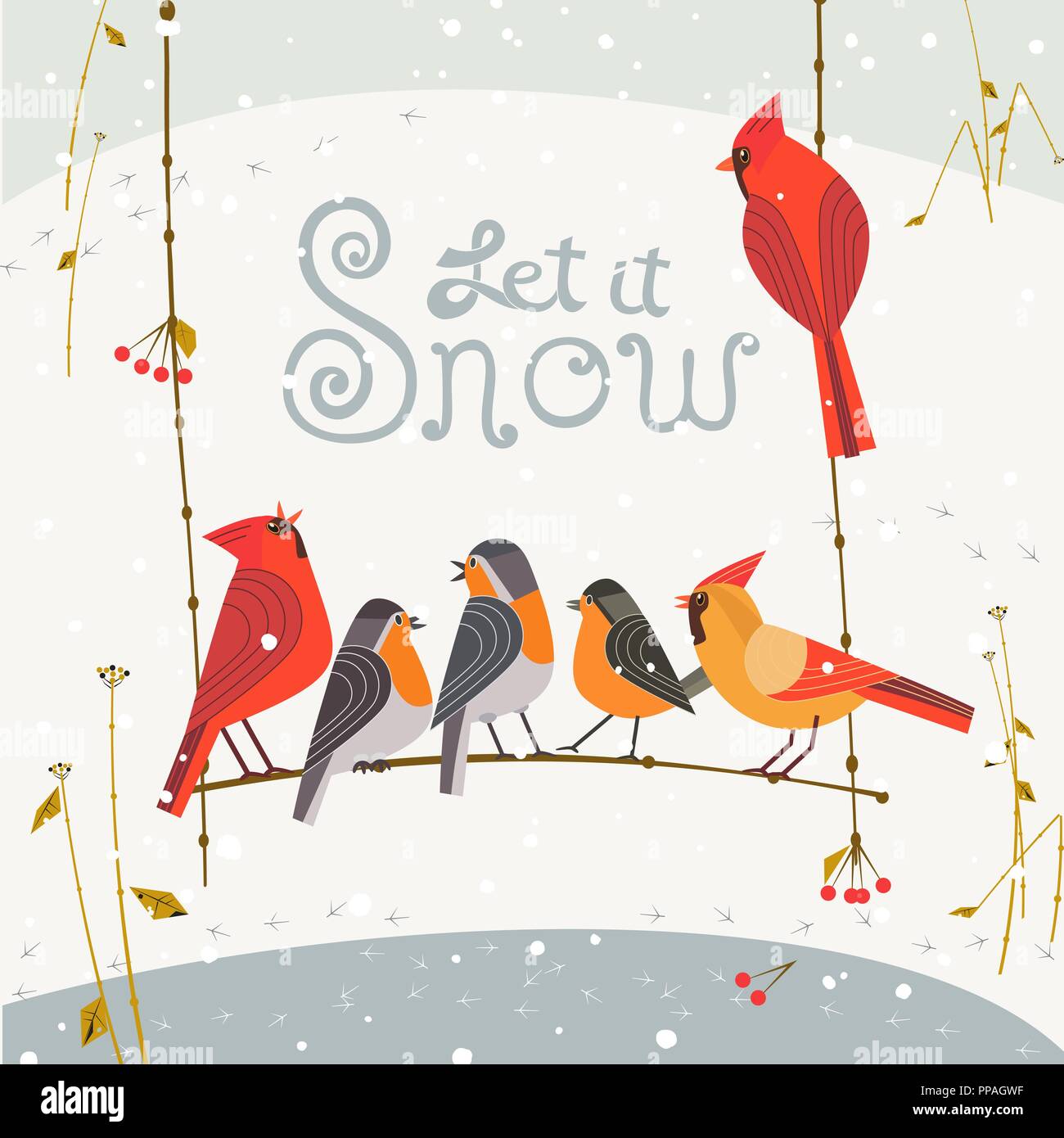 American robin cute bird Stock Vector Images - Alamy