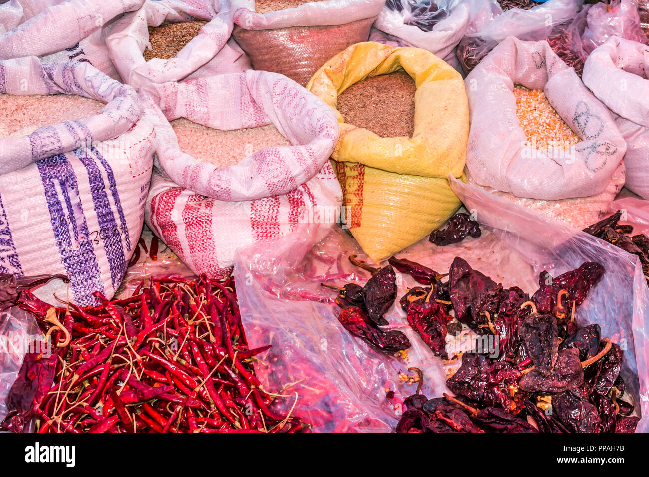 Dried Grains And Beans Market High Resolution Stock Photography and ...