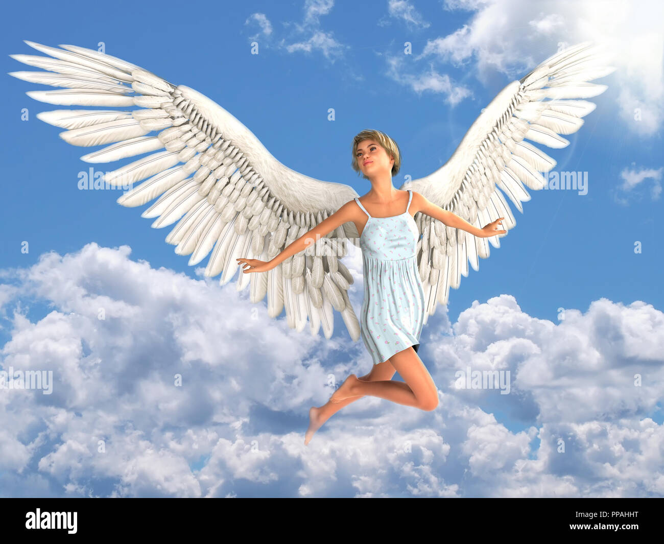 Angel Wings In Clouds High Resolution Stock Photography and Images - Alamy