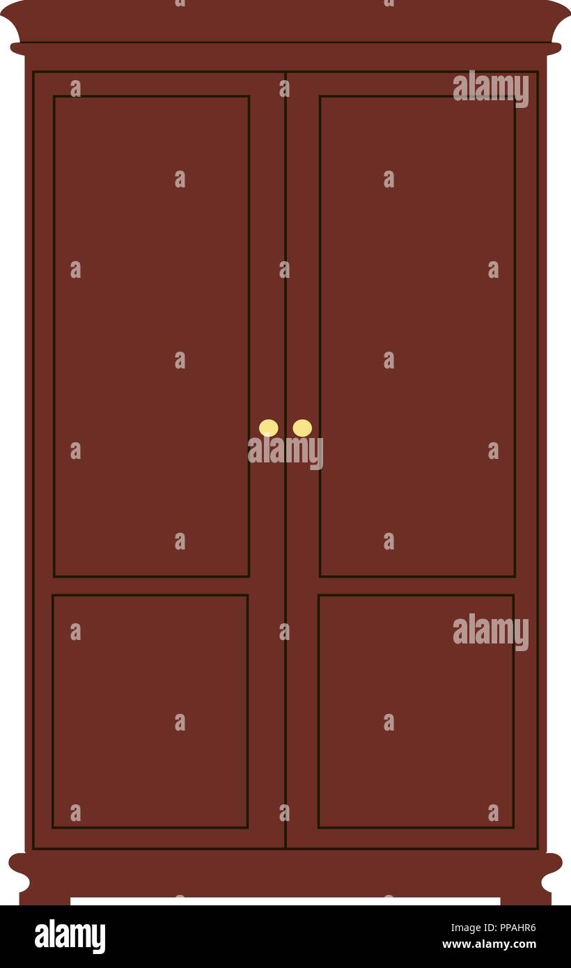 Antique wardrobe Stock Vector Images - Alamy