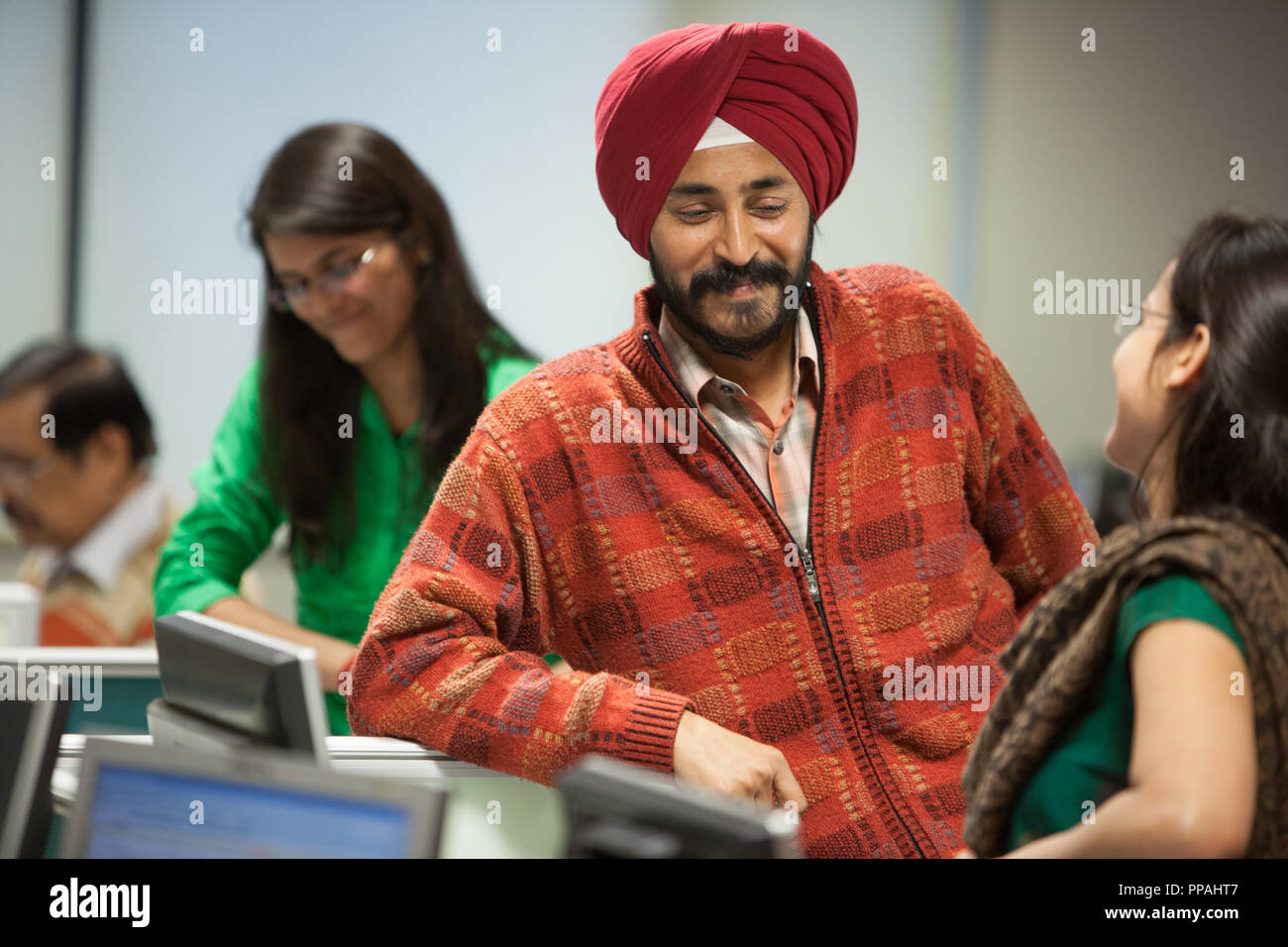 Delhi Call Centre Staff Stock Photo - Alamy