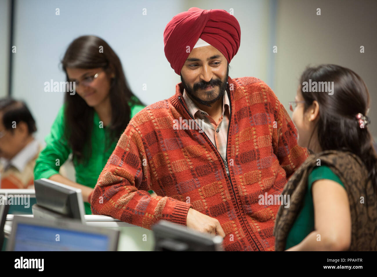 Delhi Call Centre Staff Stock Photo - Alamy
