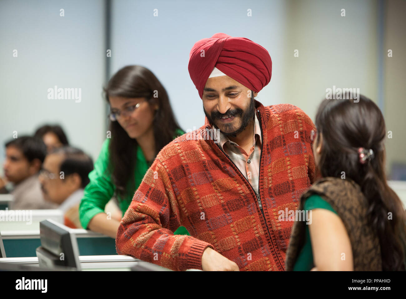 Delhi Call Centre Staff Stock Photo - Alamy