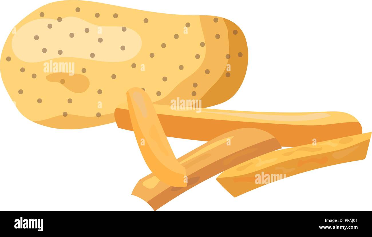 Isolated potatoes. Cut raw potato vegetables isolated on white ...