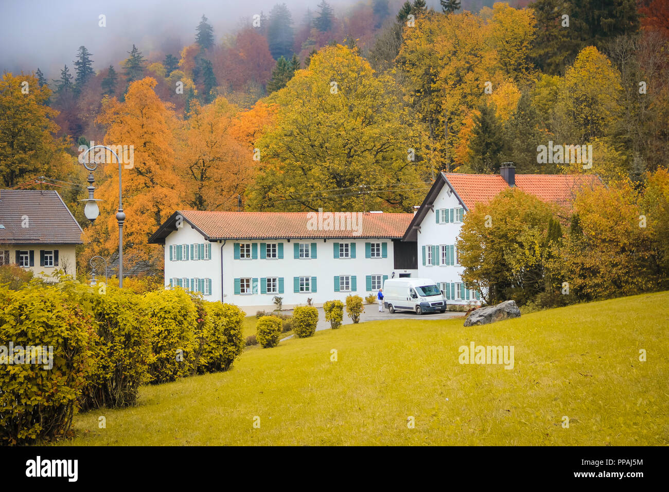 Typical bavarian white and blue sky hi-res stock photography and images ...