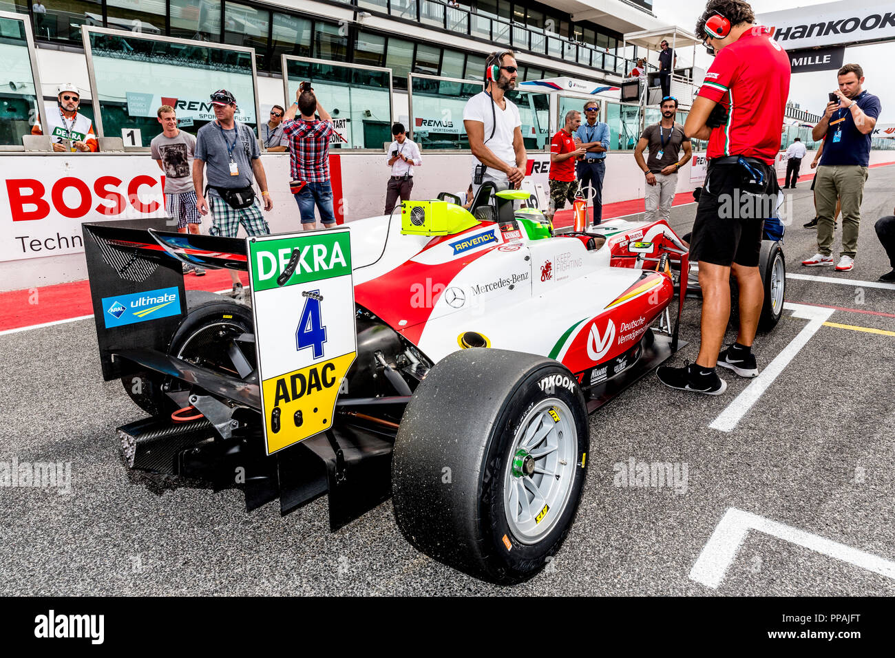 Misano Adriatico, Italy - August 25, 2018: A Dallara F317 – Mercedes ...