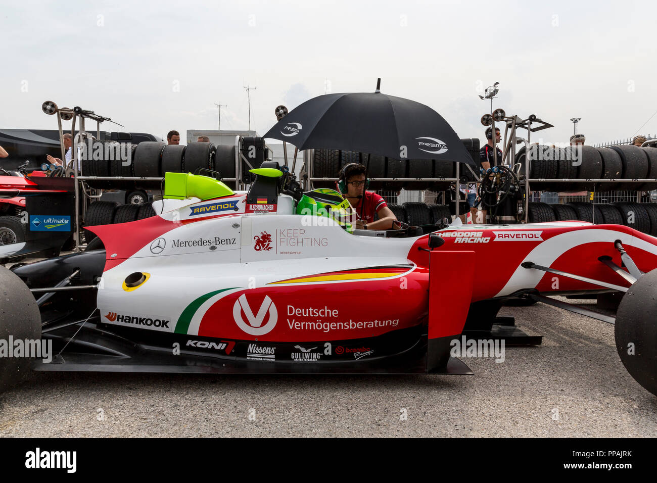 Misano Adriatico, Italy - August 25, 2018: A Dallara F317 – Mercedes ...