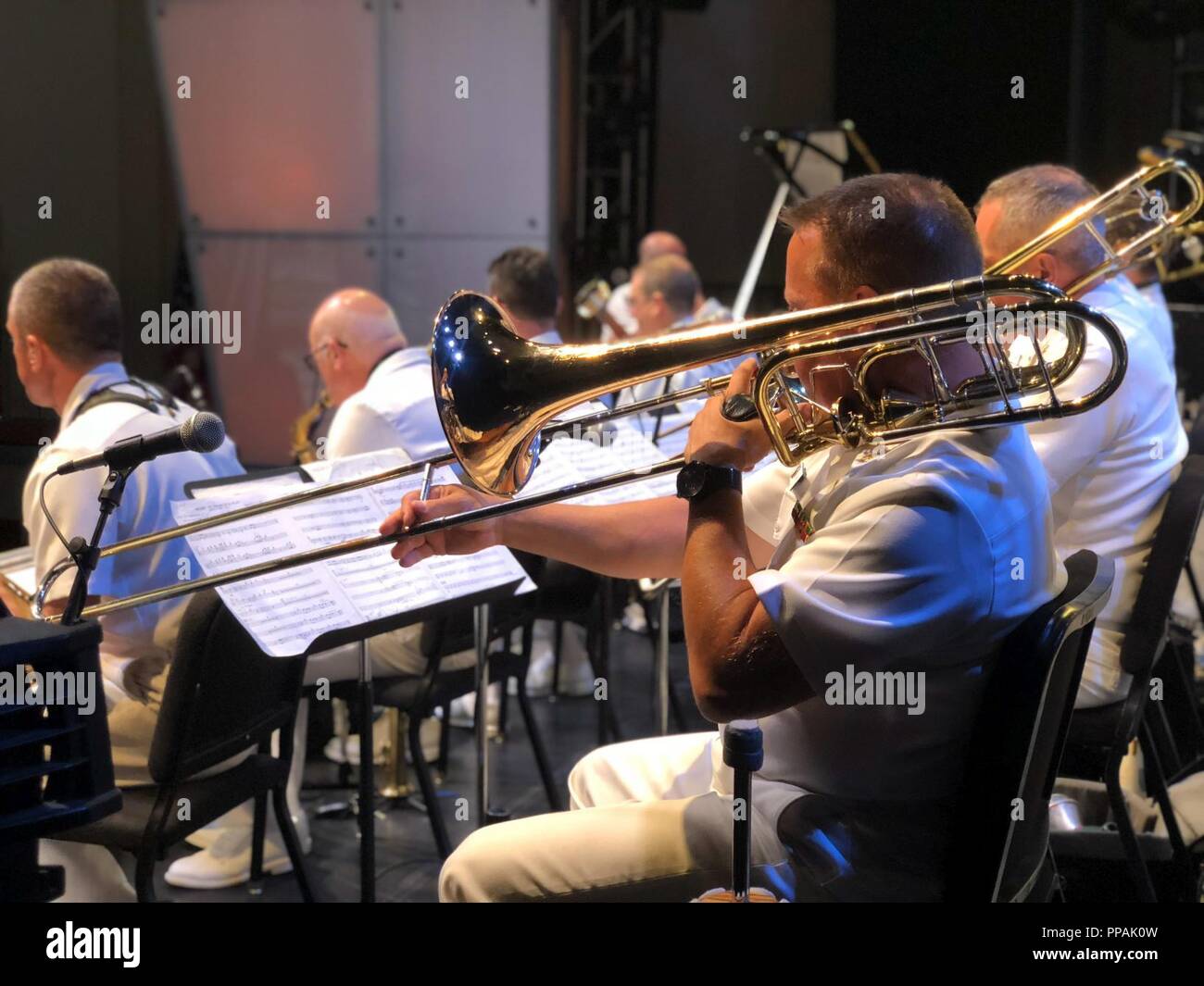 WASHINGTON (Aug 21, 2018) Master Chief Musician Matt Neff of the Navy ...