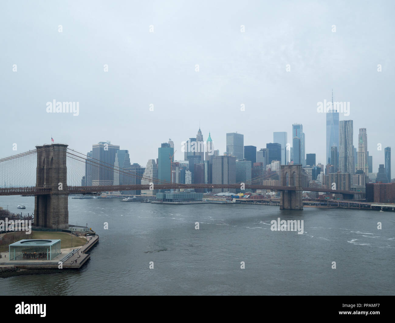 Cable stayed brooklyn bridge hi-res stock photography and images - Alamy