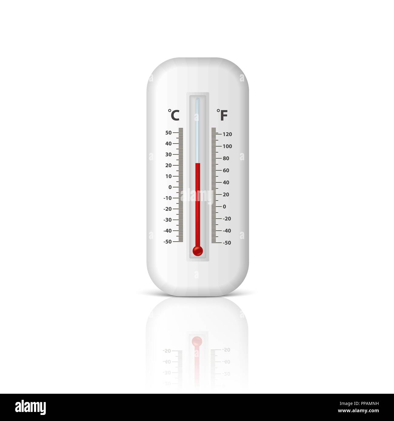 Vector realistic 3d white celsius and fahrenheit meteorology, weather ...