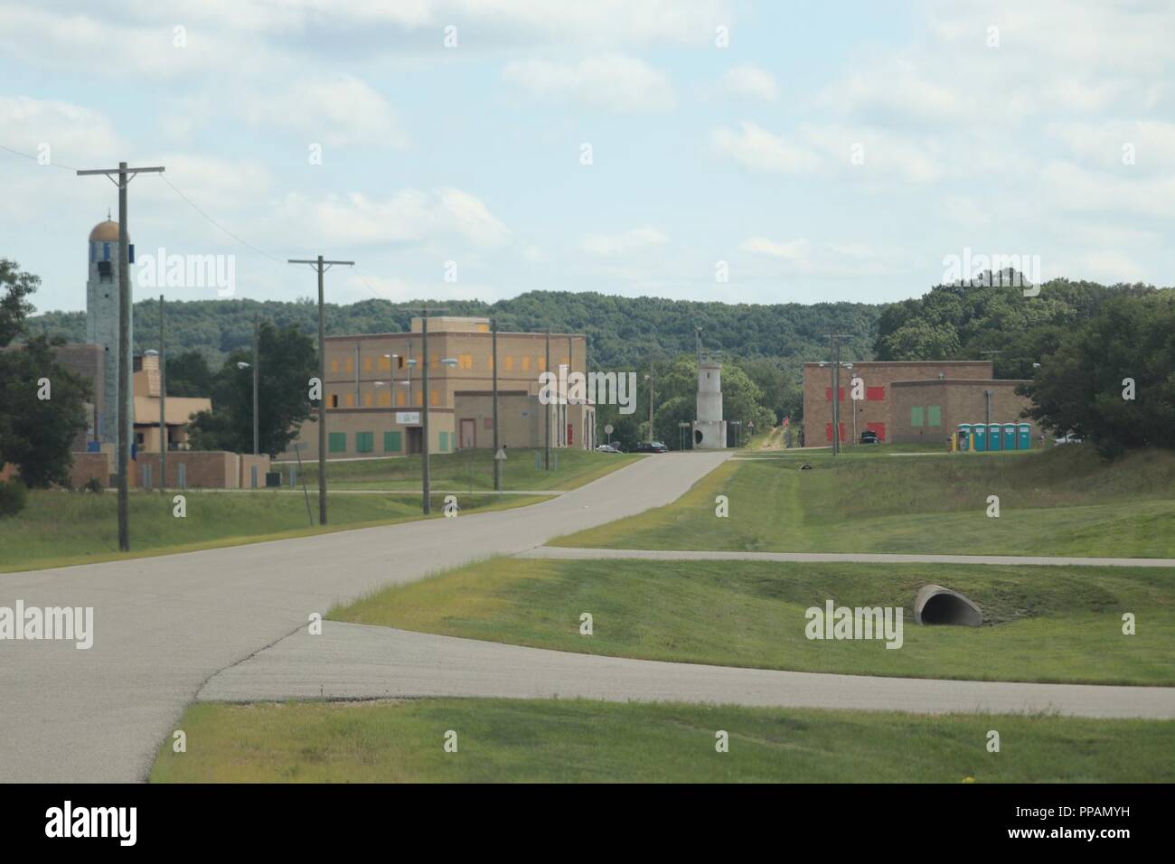 An exterior view of an area of the Fort McCoy Combined Arms Collective ...