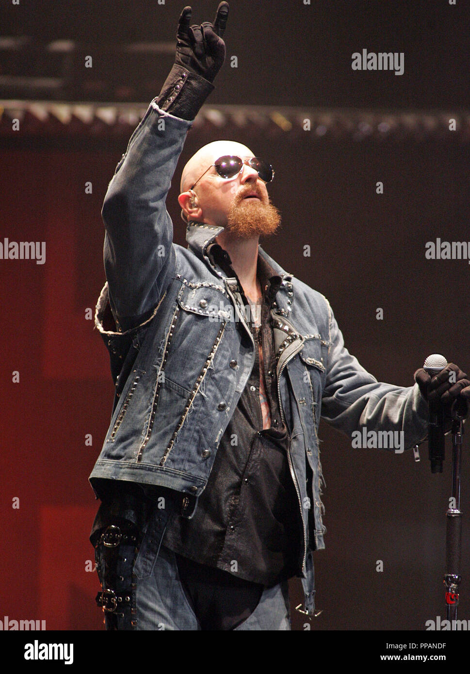 Rob Halford with Judas Priest performs in concert at the Seminole Hard ...
