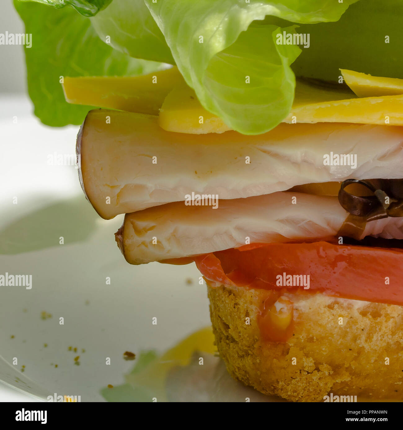 Up close view of mouthwatering deli sandwich Stock Photo - Alamy