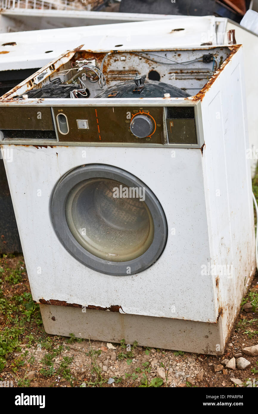 House appliance garbage. Waste management. Environment pollution ...