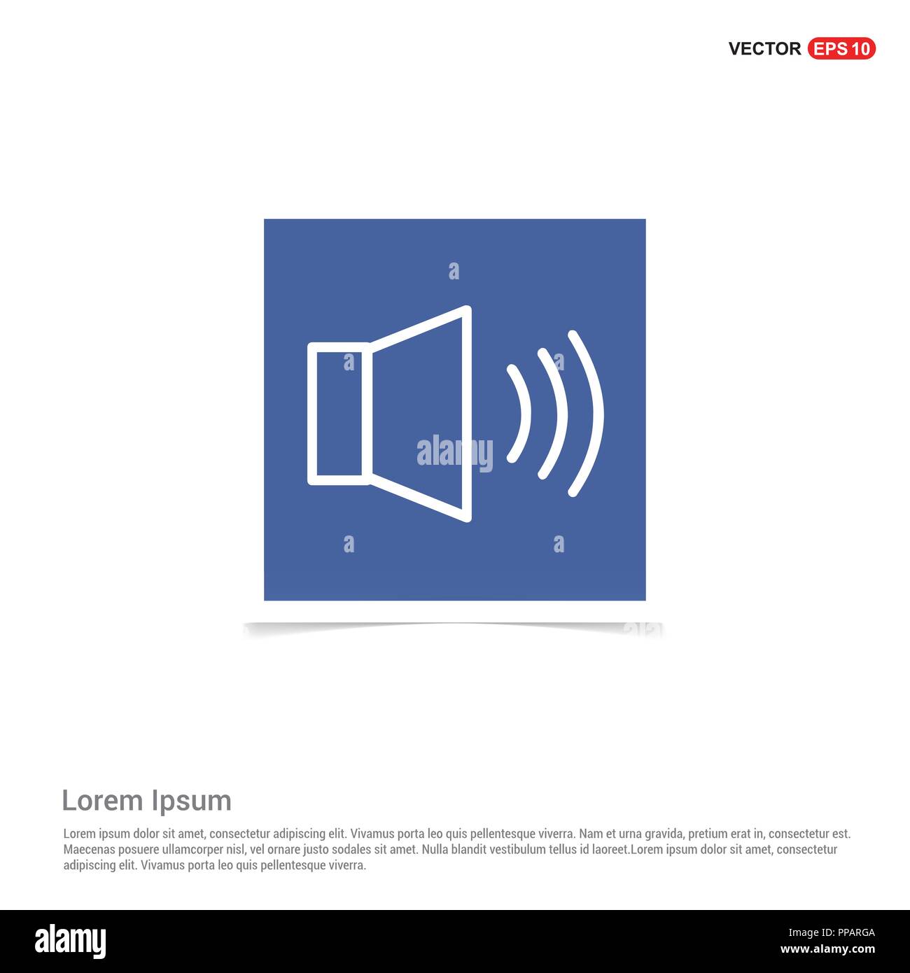 Sound volume icon - Blue photo Frame Stock Vector Image & Art - Alamy