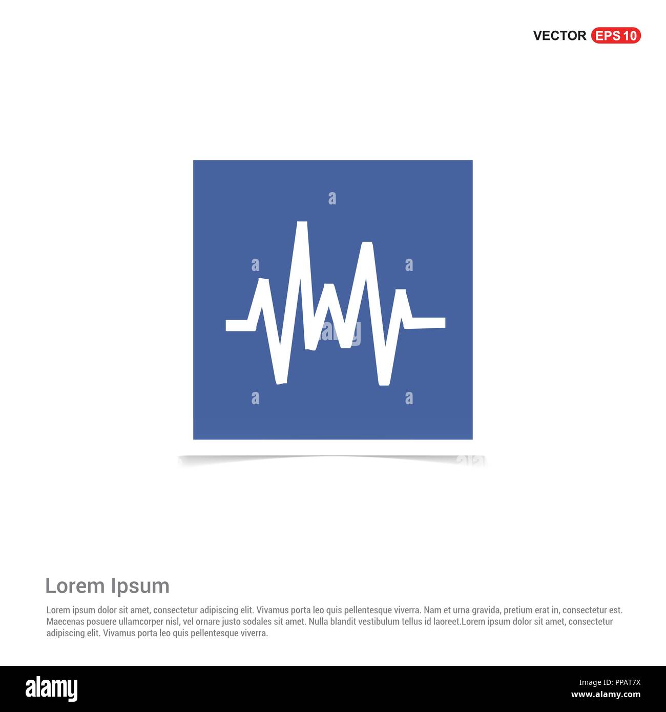 Pulse line icon - Blue photo Frame Stock Vector Image & Art - Alamy