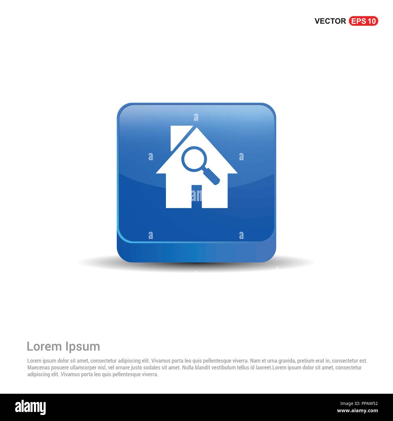 Home Icon - 3d Blue Button Stock Vector Image & Art - Alamy