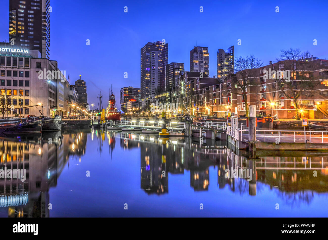 Rotterdam, The Netherlands, December 28, 2016: residential and ...