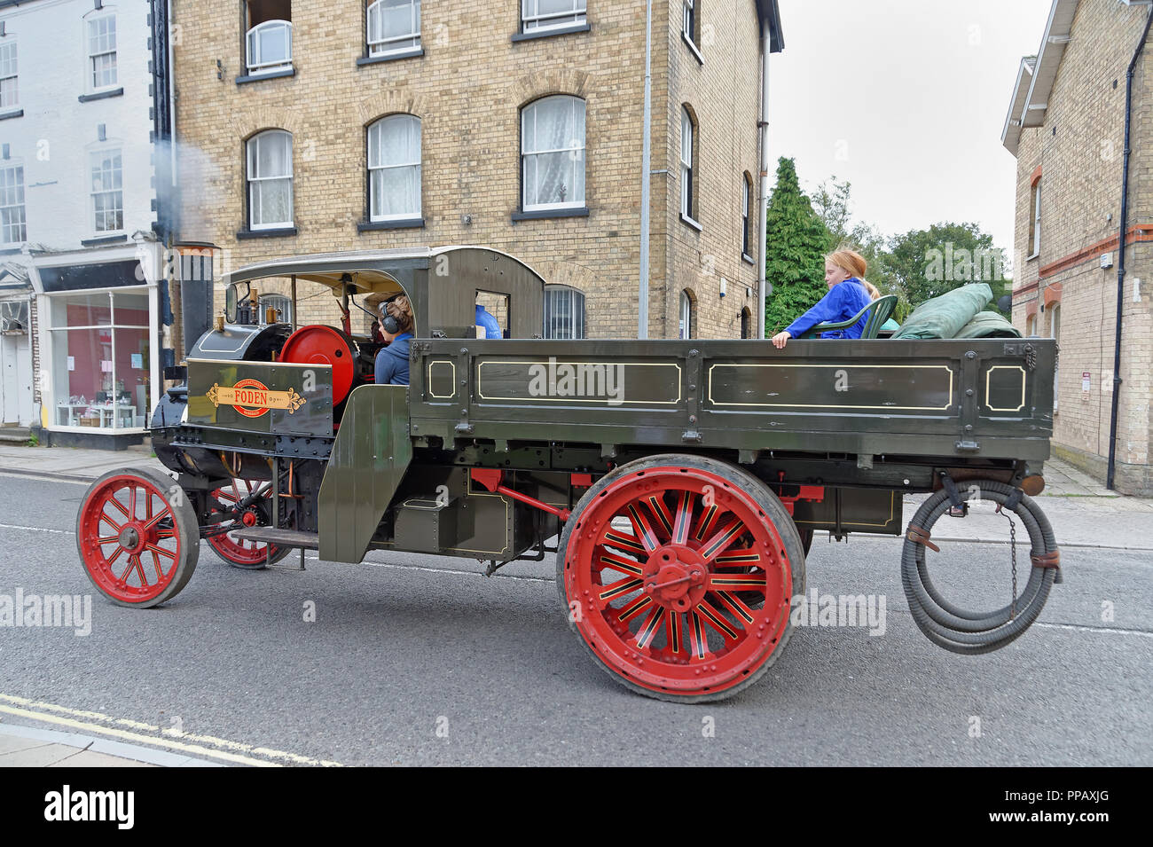 1907 Foden Steam Wagon named Isabella on a UK street Stock Photo - Alamy