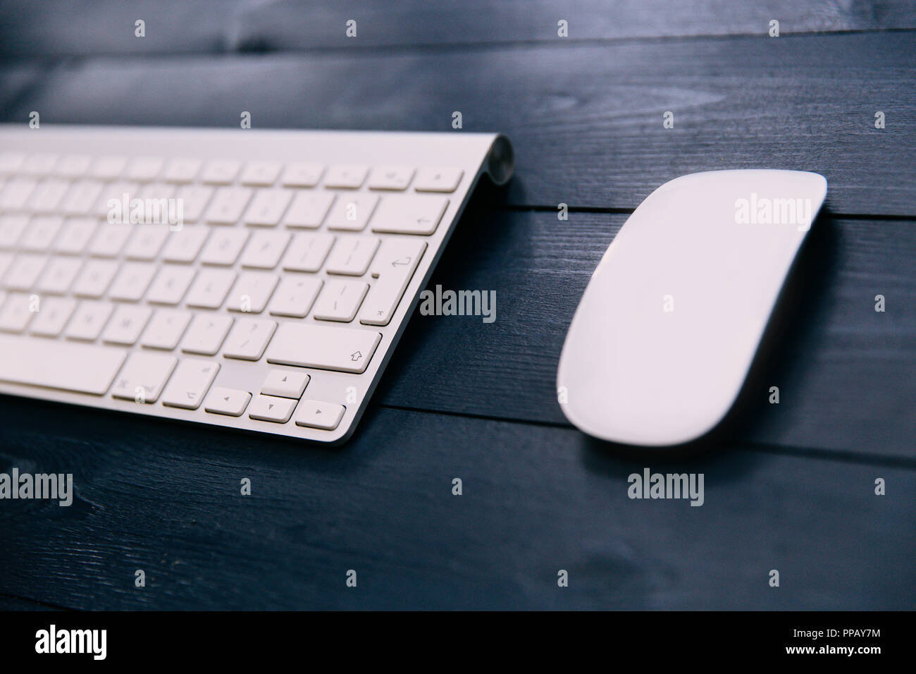 Desktop Computer Keyboard Mouse White Background Stock Photos & Desktop ...