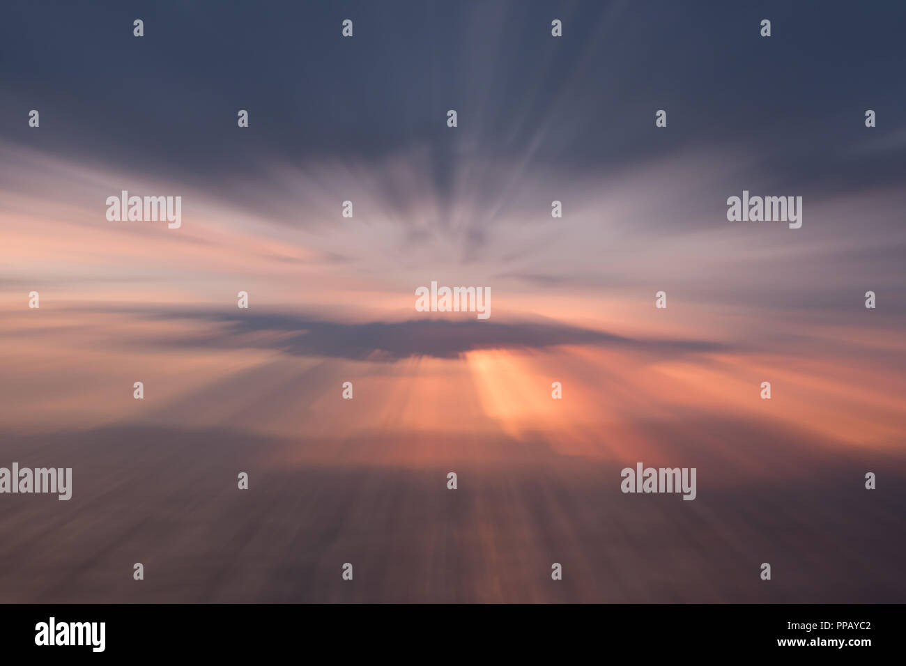 Sunset with zoom effect hi-res stock photography and images - Alamy