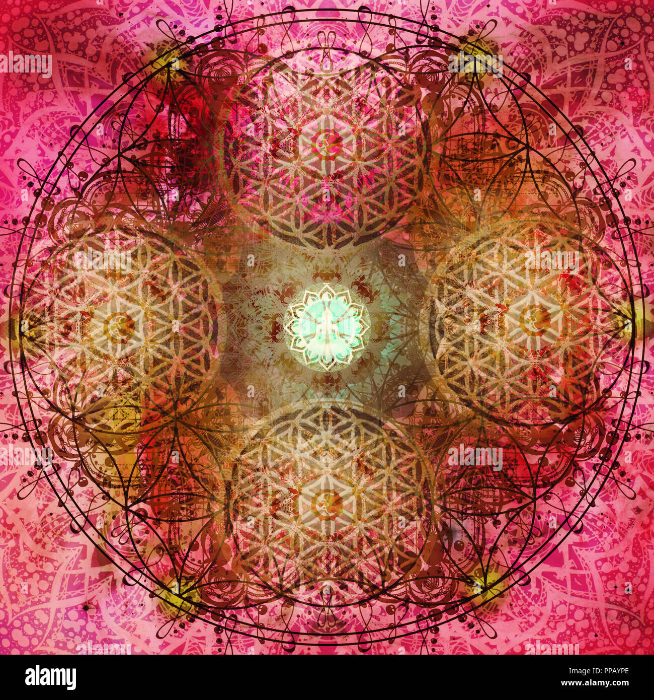 Healing mandala art hi-res stock photography and images - Alamy