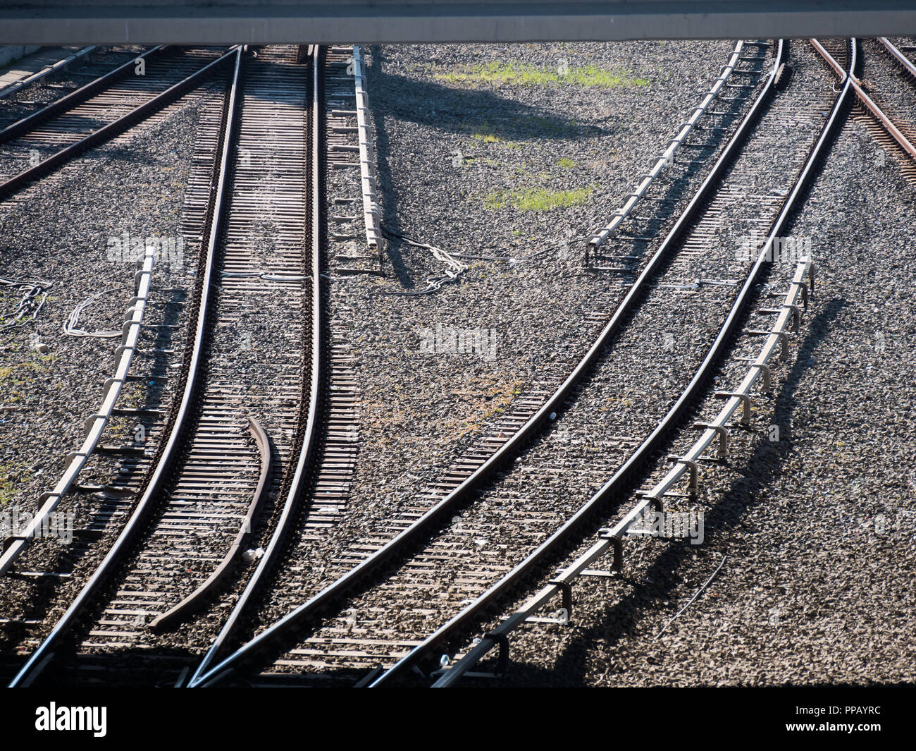 Railway tracks. Railroad Stock Photo - Alamy