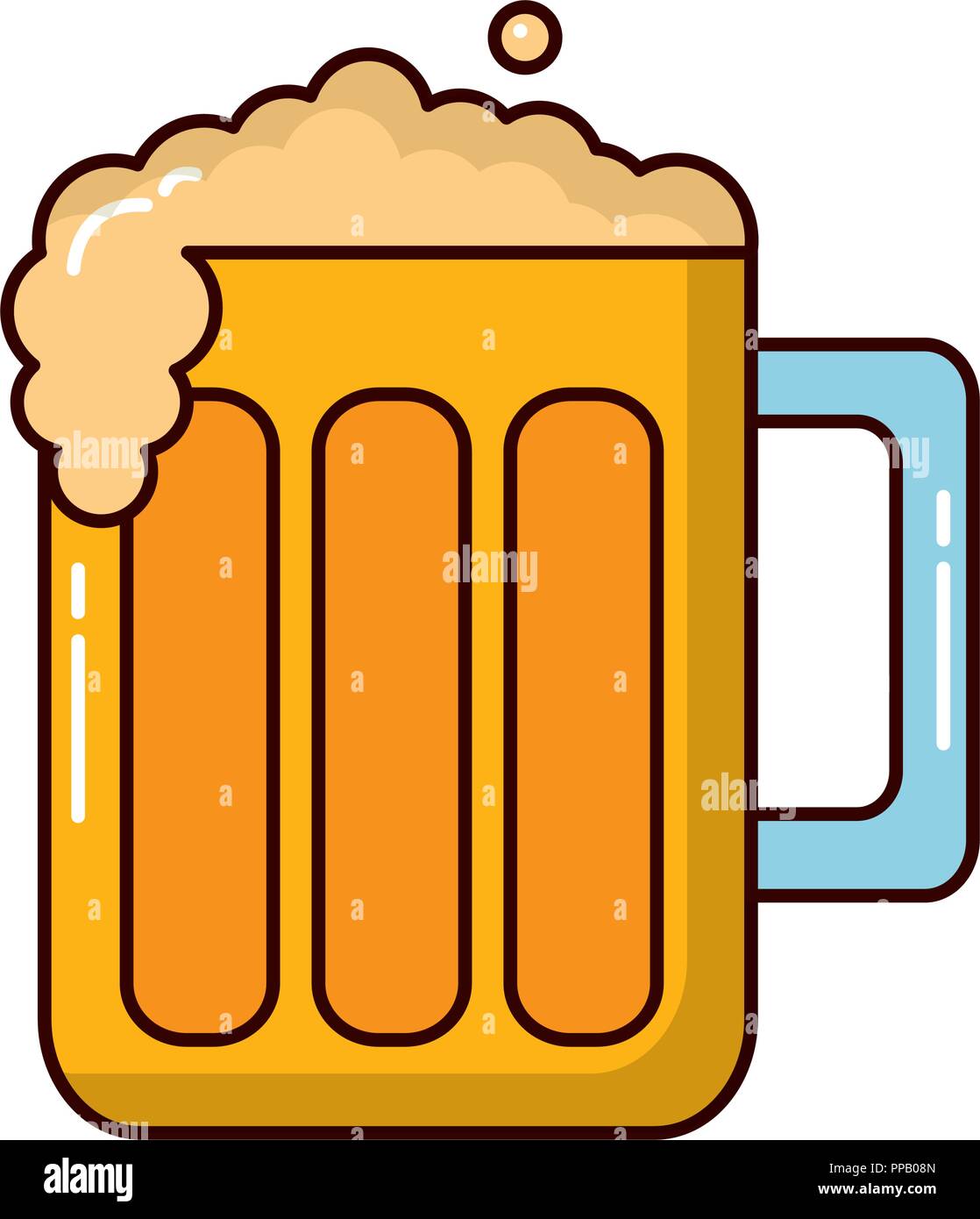 beer glass foam drink celebration vector illustration Stock Vector ...