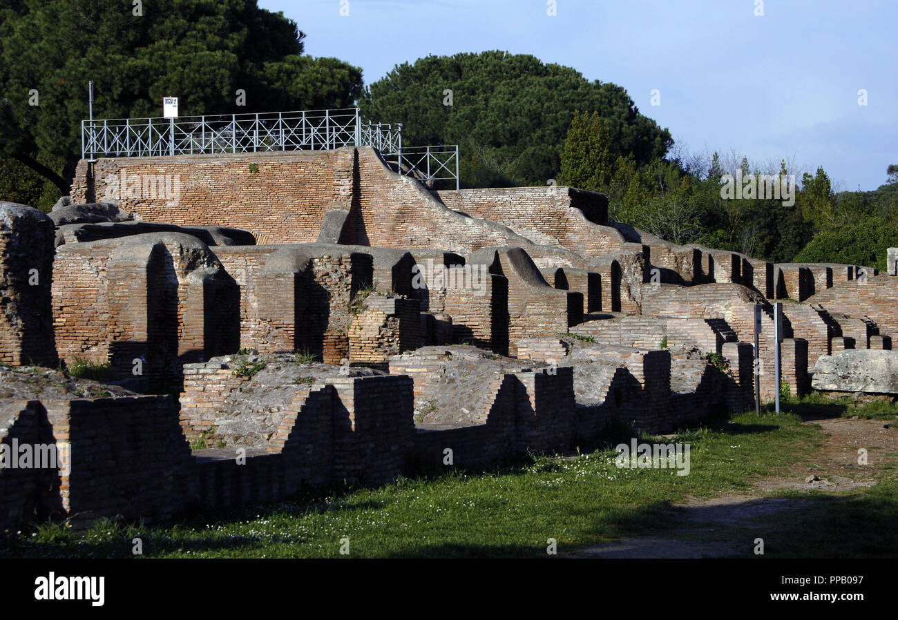 Italy. Ostia Antica. Baths of Neptune. Financed by the Emperor Hadrian ...