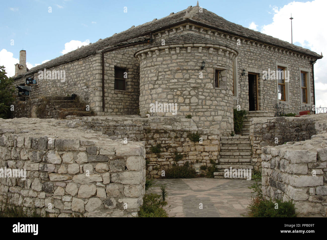 Albania. Sarande. Lekuresi Castle.19th century. Enabled as a restaurant ...
